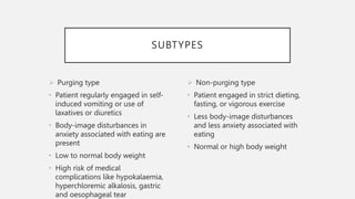 Bulimia Nervosa--eating related disorder | PPTX