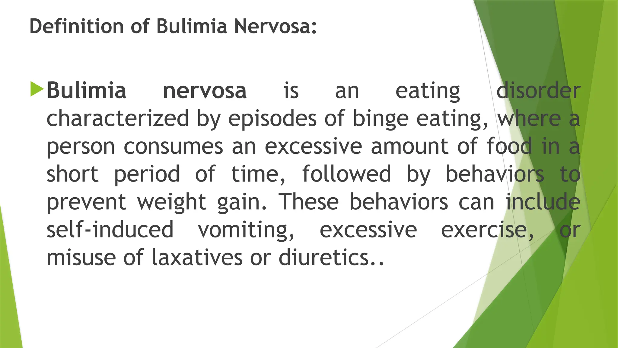 Bulimia Nervosa Disease.pptx Eating Disorder | PPTX