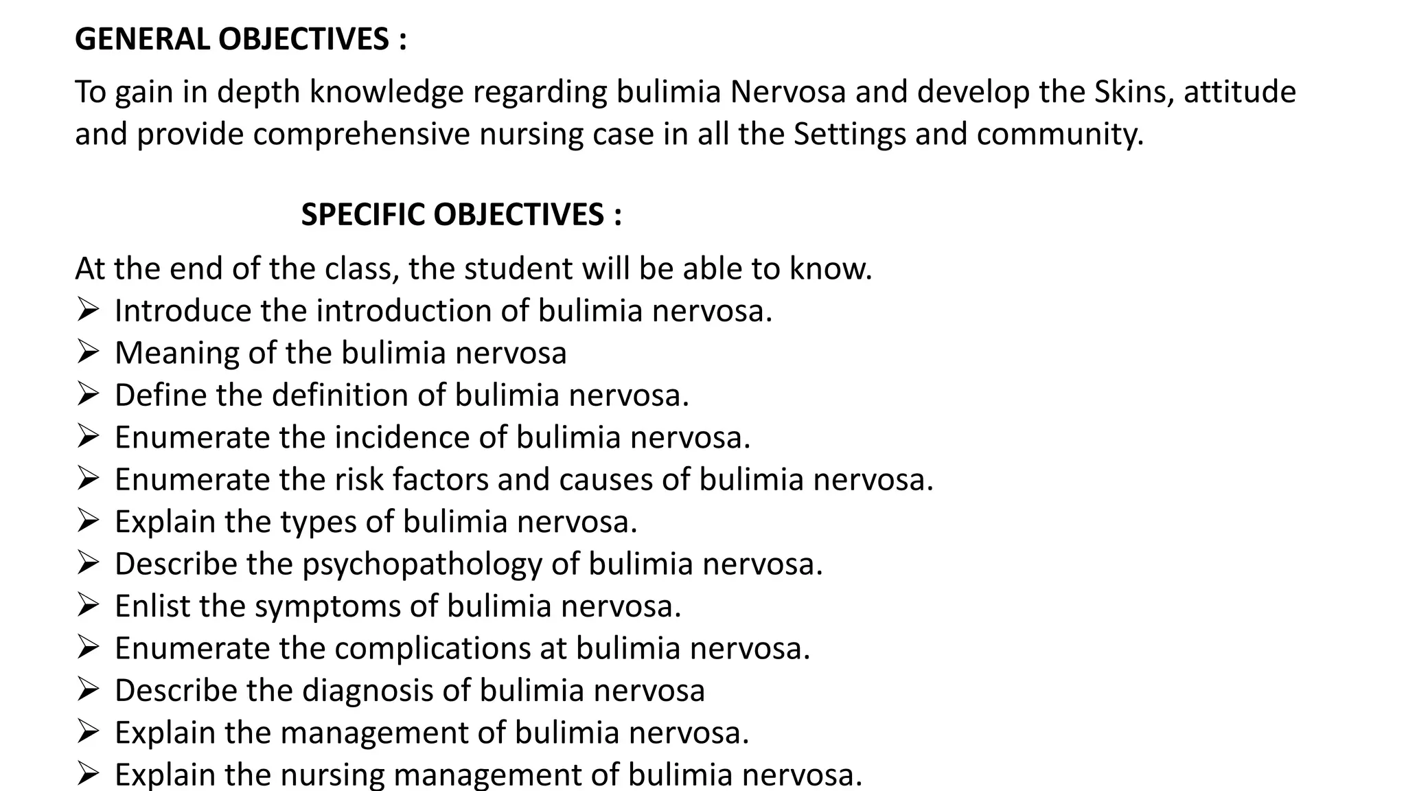 Bulimia nervosa ( Eating Disorders) Mental Health Nursing. | PPTX
