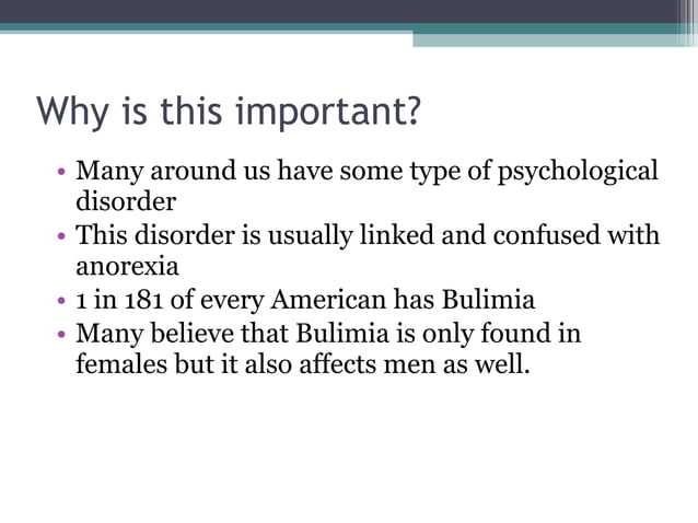 Bulimia Powerpoint | PPT