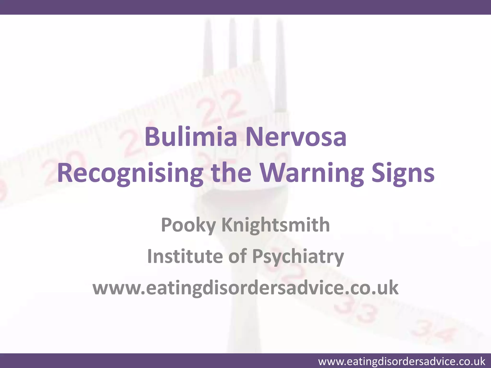 Bulimia warning signs | PDF