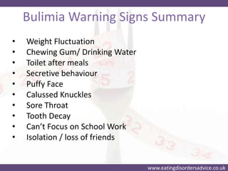 Bulimia warning signs | PDF