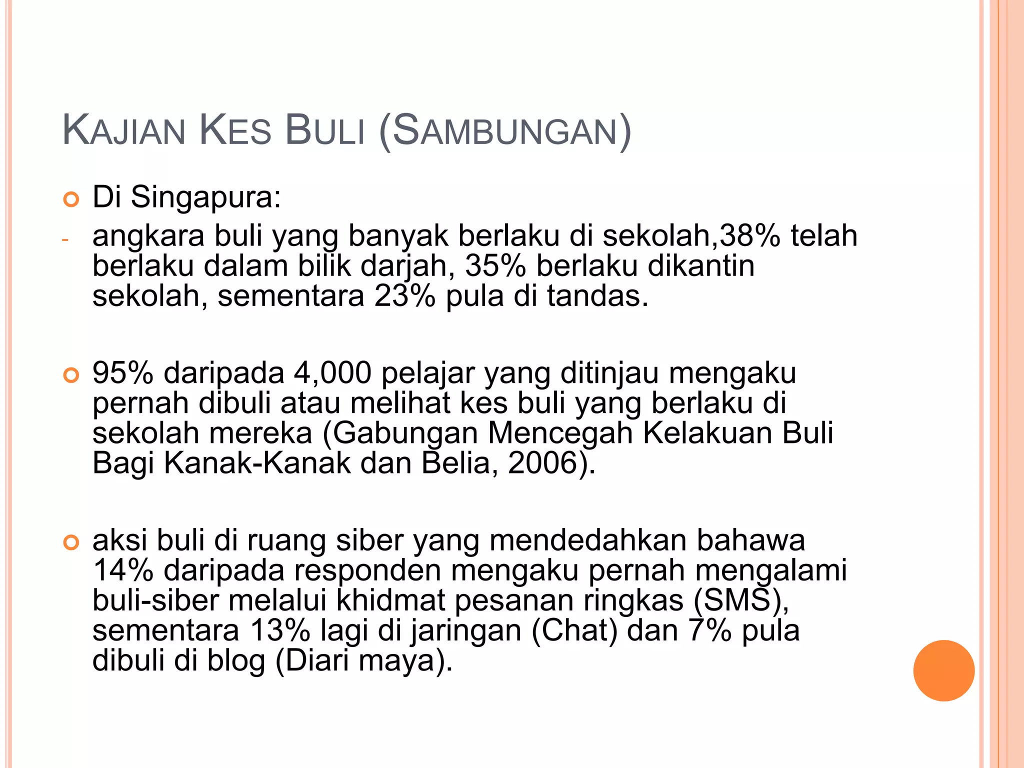 Buli – satu fenomena perkembangan psikologi remaja | PPTX
