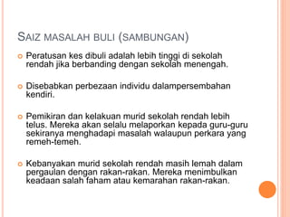 Buli – satu fenomena perkembangan psikologi remaja | PPTX