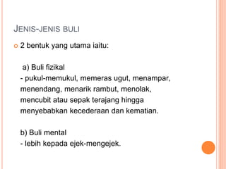 Buli – satu fenomena perkembangan psikologi remaja | PPTX