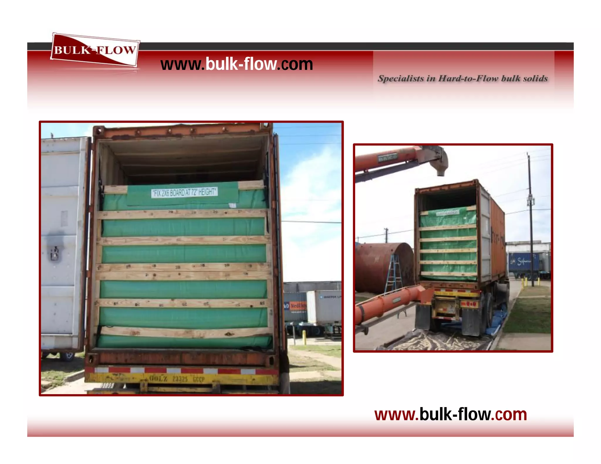 Bulk flow container agricultural and truck liners | PDF