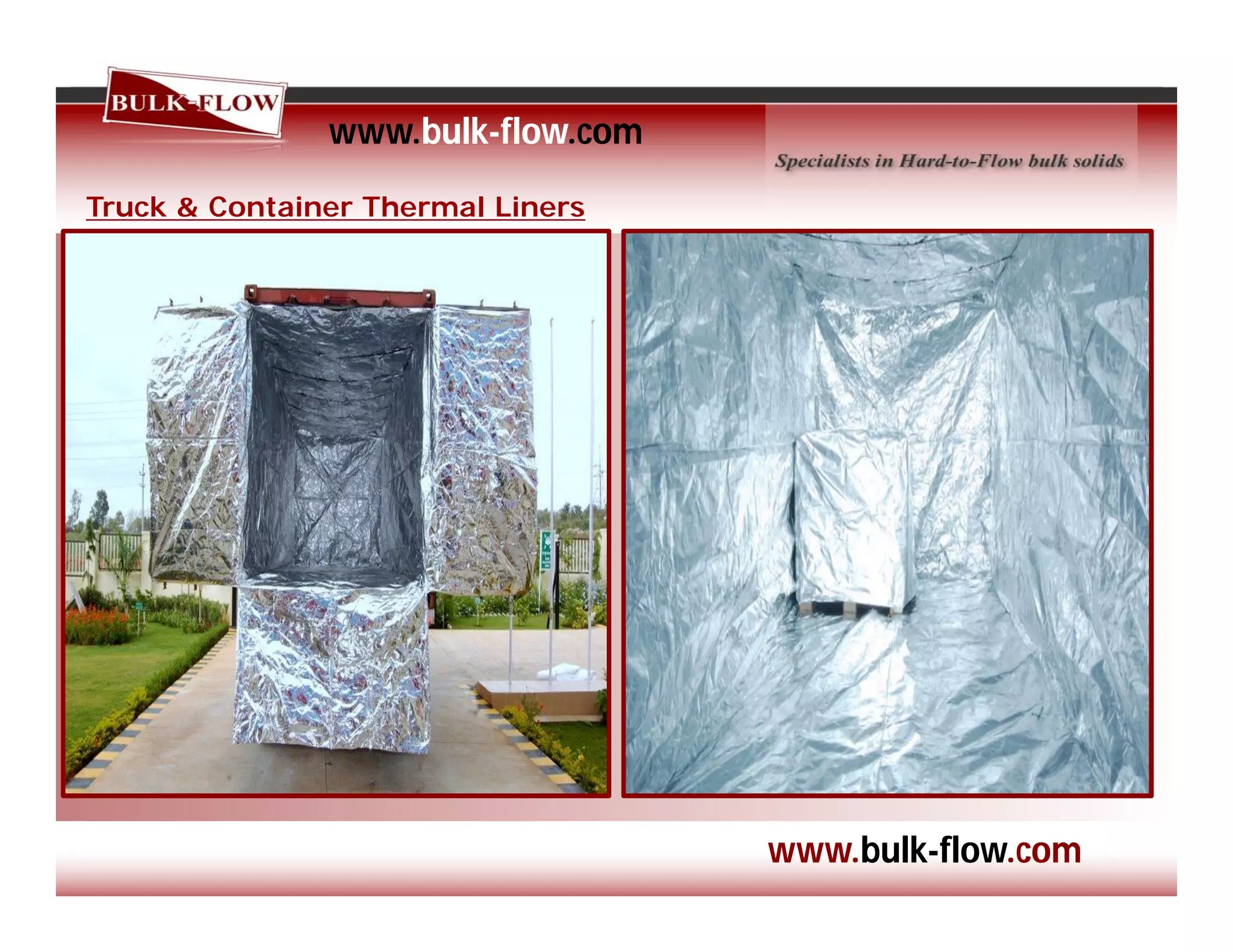 Bulk flow container agricultural and truck liners | PDF