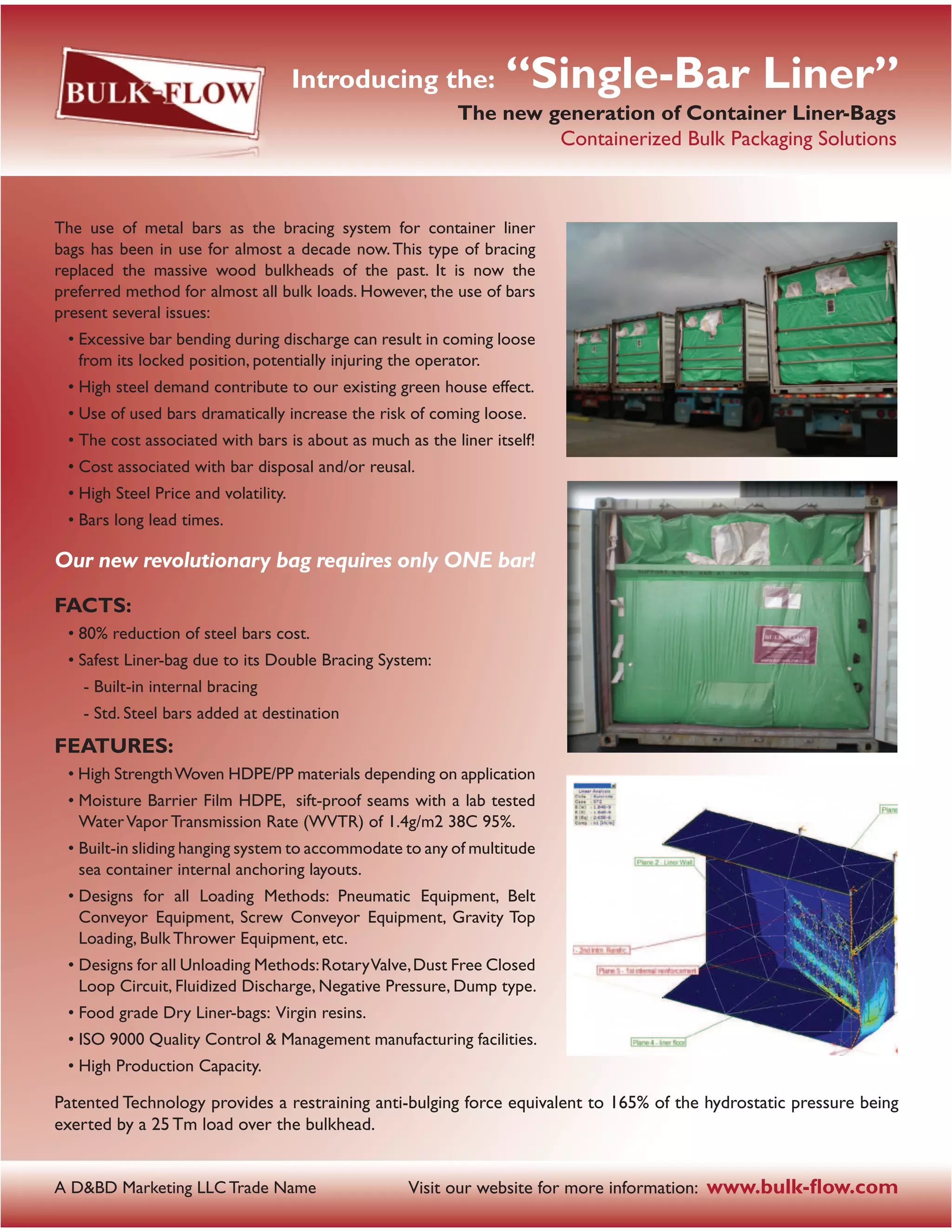 Bulk flow single-bar container liners | PDF