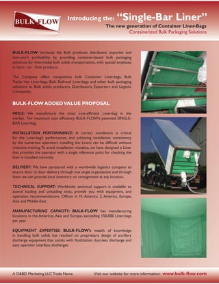 Bulk flow single-bar container liners | PDF