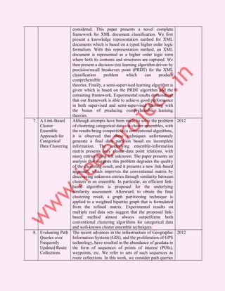Bulk IEEE Java Projects 2012 @ Seabirds ( Chennai, Trichy, Hyderabad ...
