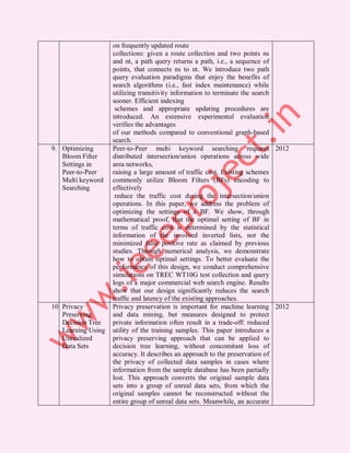 Bulk IEEE Java Projects 2012 @ Seabirds ( Chennai, Trichy, Hyderabad ...