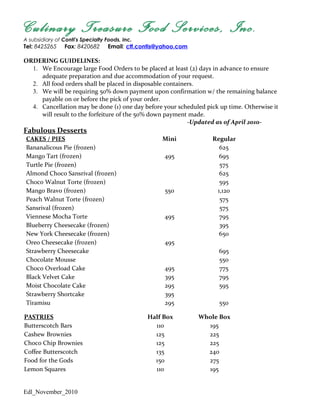 Bulk Order Menu Nov 2010 (1) | PDF
