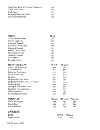 Bulk Order Menu Nov 2010 (1) | PDF