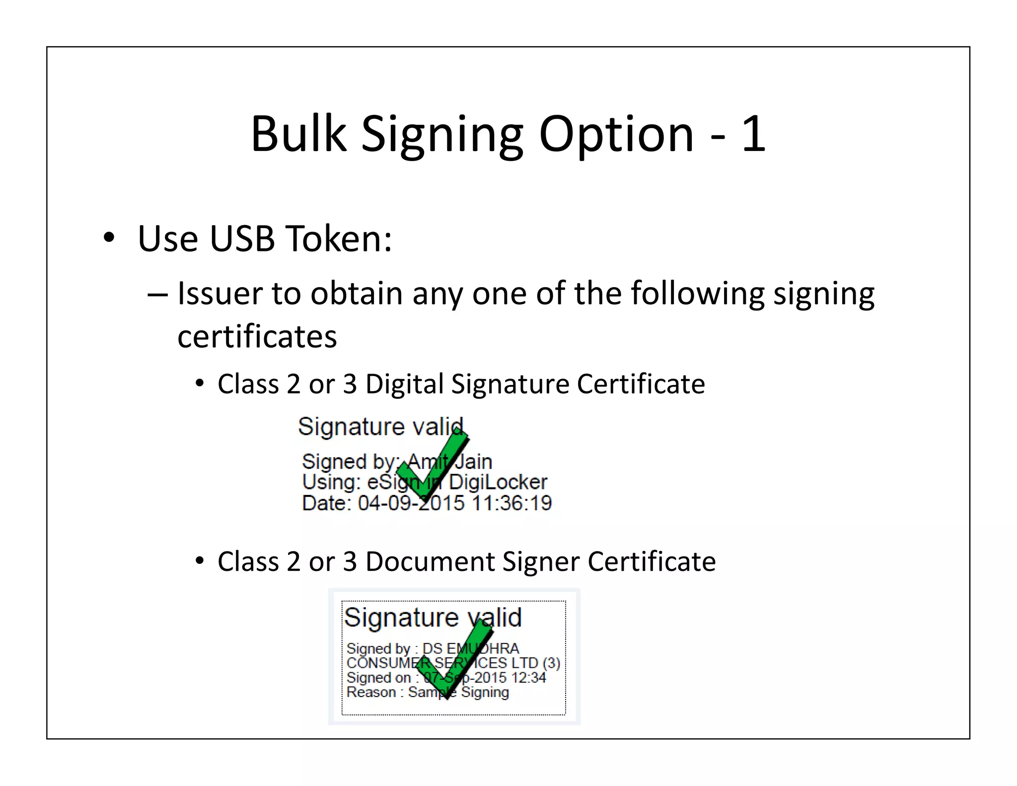 Bulk and Run Time Digital Signing v1.0 | PDF