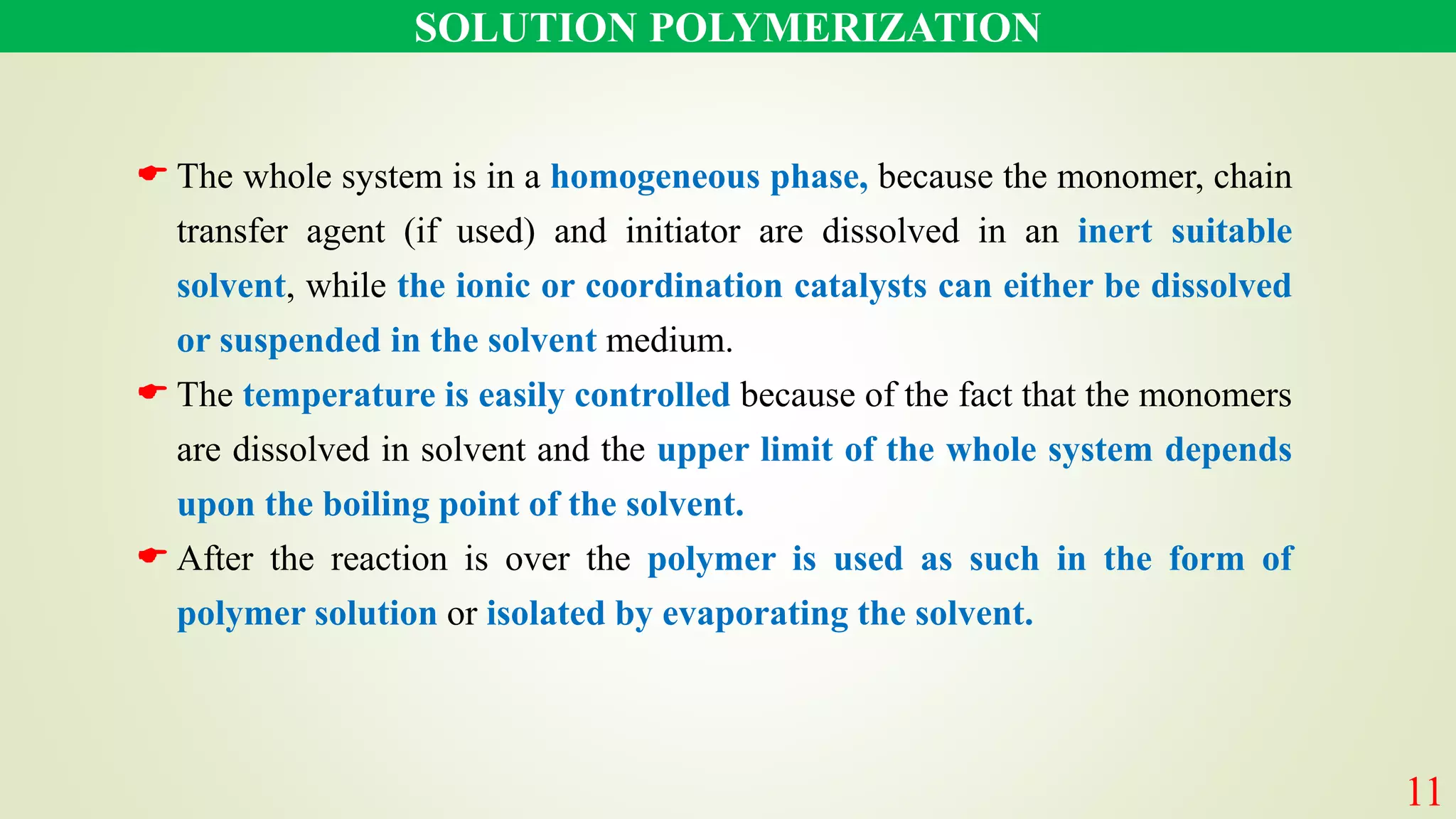 Bulk and Solution Polymerization | PPTX