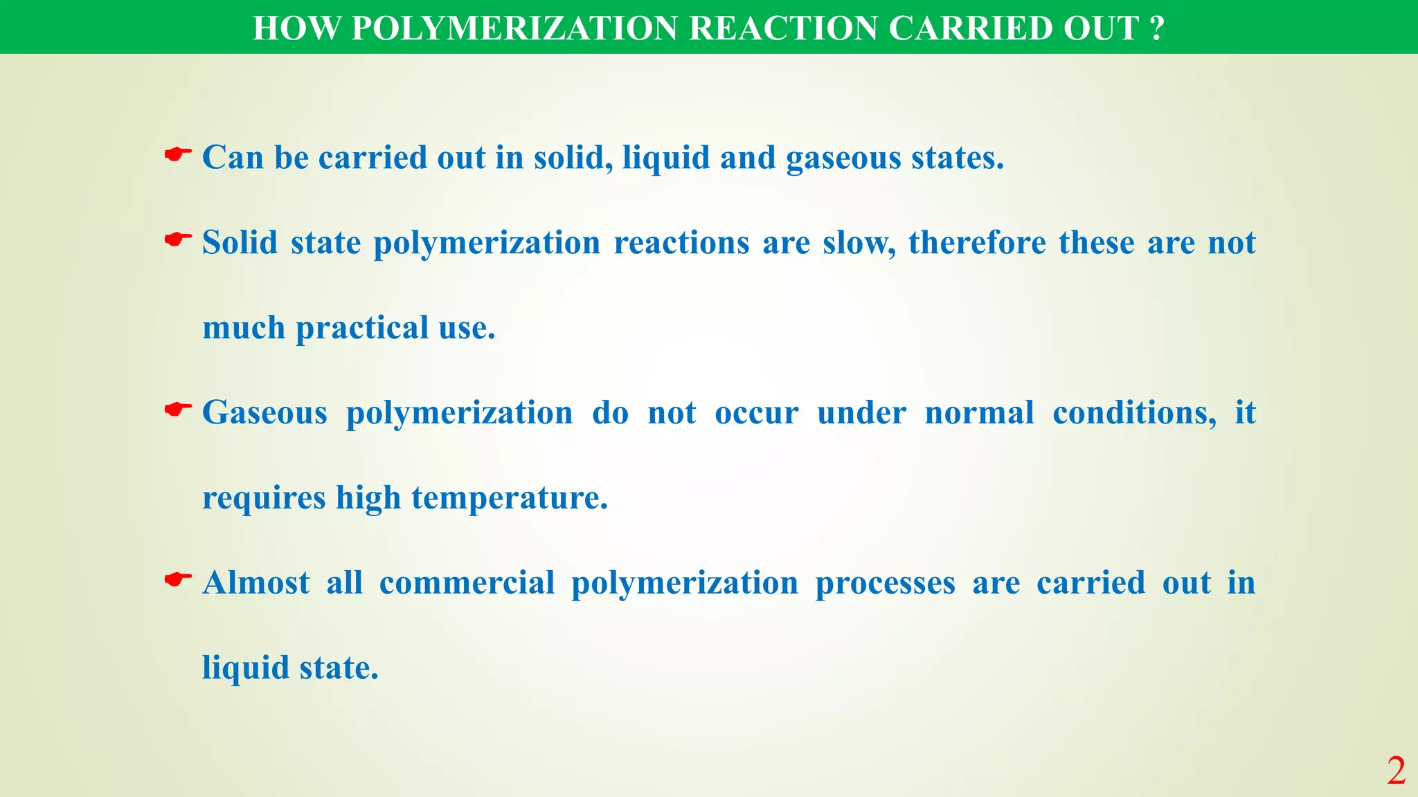 Bulk and Solution Polymerization | PPTX