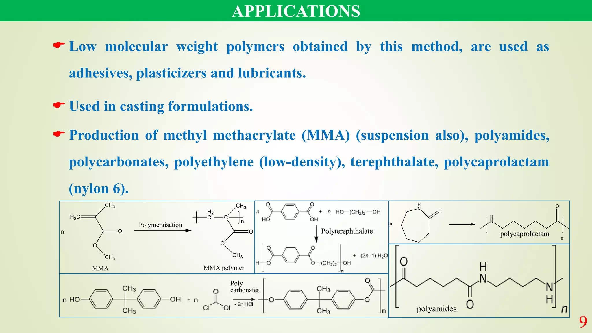 Bulk and Solution Polymerization | PPTX