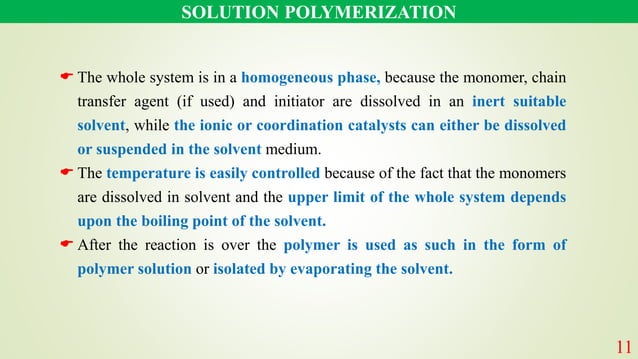 Bulk and Solution Polymerization | PPTX