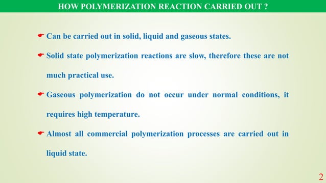 Bulk and Solution Polymerization | PPTX