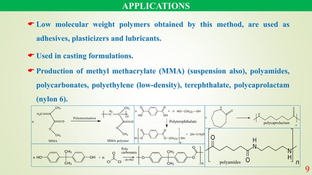 Bulk and Solution Polymerization | PPTX