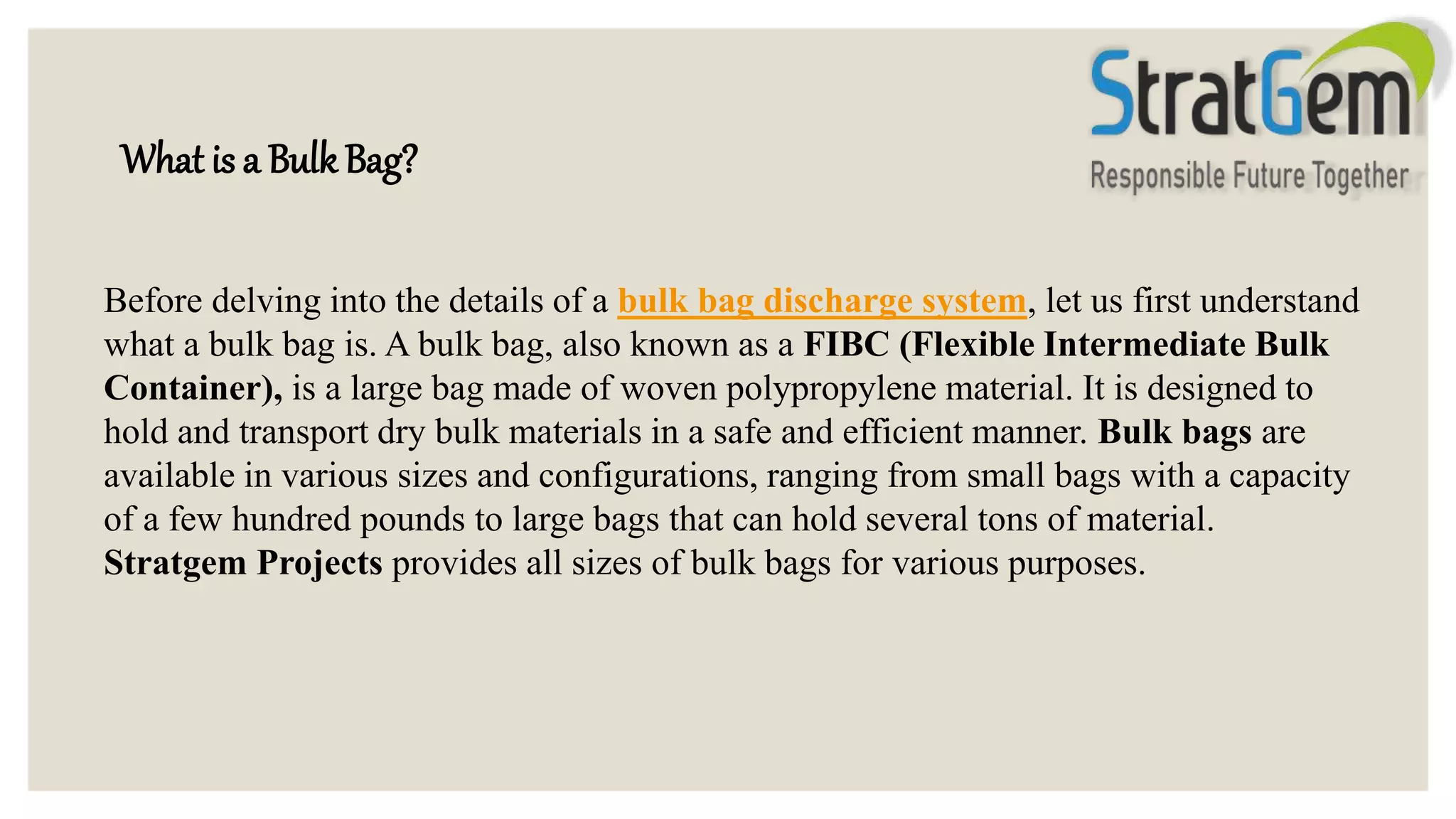 Bulk Bag Discharge | PPTX