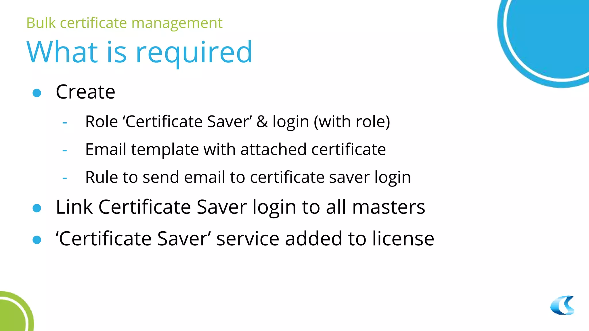 Tutorial: Bulk certificate management (Pro) | PPTX