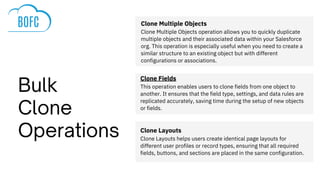 Bulk Clone Operations in Salesforce | BOFC | PPT