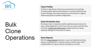 Bulk Clone Operations in Salesforce | BOFC | PPT