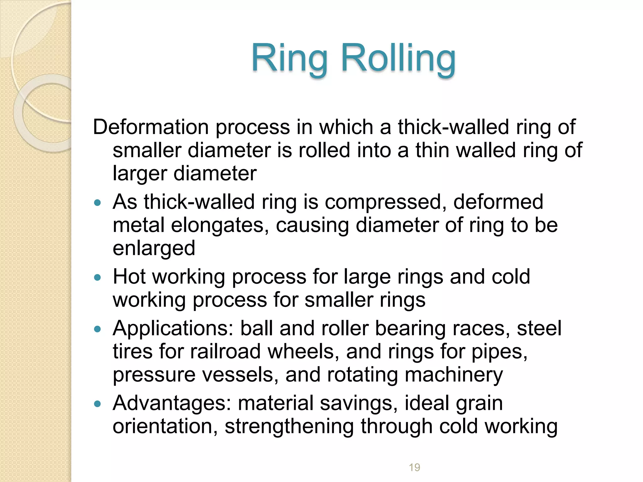 Bulk deformation Processes in Metal Working | PPTX