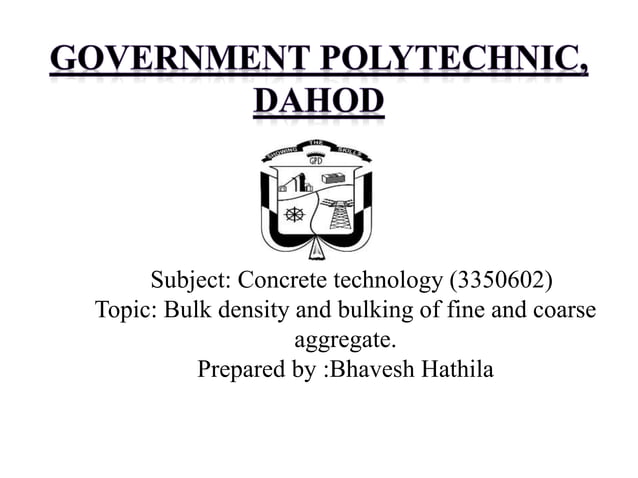 Bulk density and bulking of fine and coarse aggregate | PPTX | Civil ...