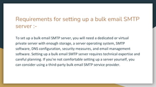 bulk email smtp server | PPTX | Email | Internet