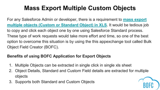 Bulk Field Operations Using Bofc App Ppt