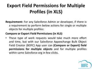 Bulk Field Permissions (FLS) Operations in Salesforce | PPT