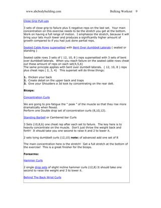 Bulking to the next level | PDF | Fitness and Exercise | Healthy Living