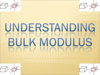 Bulk modulus | PPT