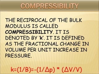 Bulk modulus | PPT