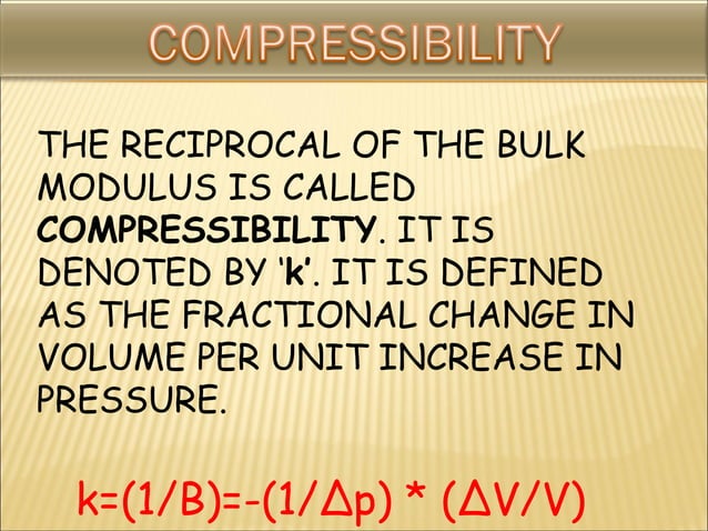 Bulk modulus | PPT