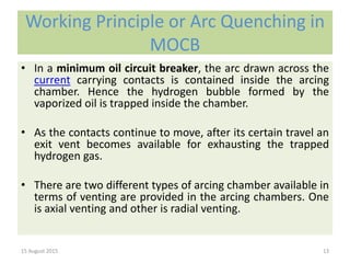 Bulk oil & Minimum oil Circuit Breakers | PPTX
