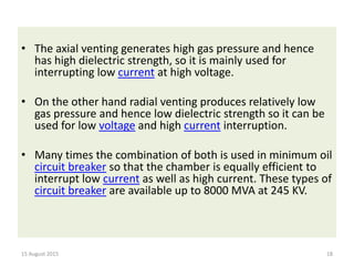 Bulk oil & Minimum oil Circuit Breakers | PPTX