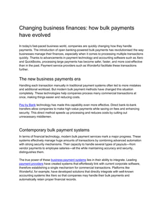 Embracing change: The expanding role of bulk payments in business | PDF