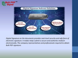 Automated Bulk Signing | PDF