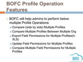 Bulk Profile Operations in Salesforce using BOFC App | PPT