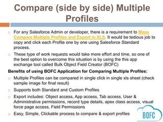 Bulk Profile Operations in Salesforce using BOFC App | PPT