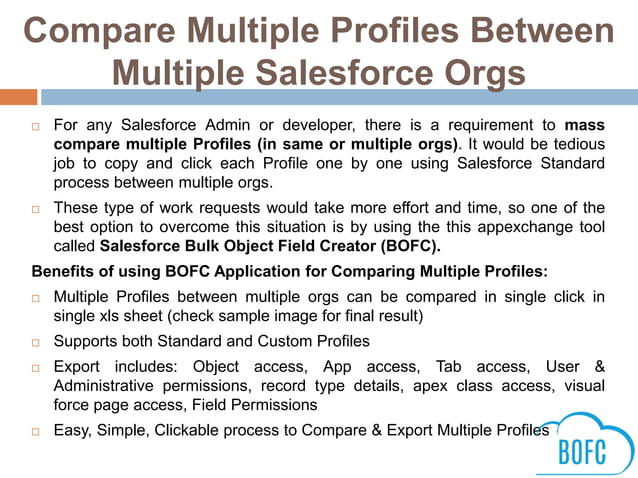 Bulk Profile Operations In Salesforce Using Bofc App Ppt 3076