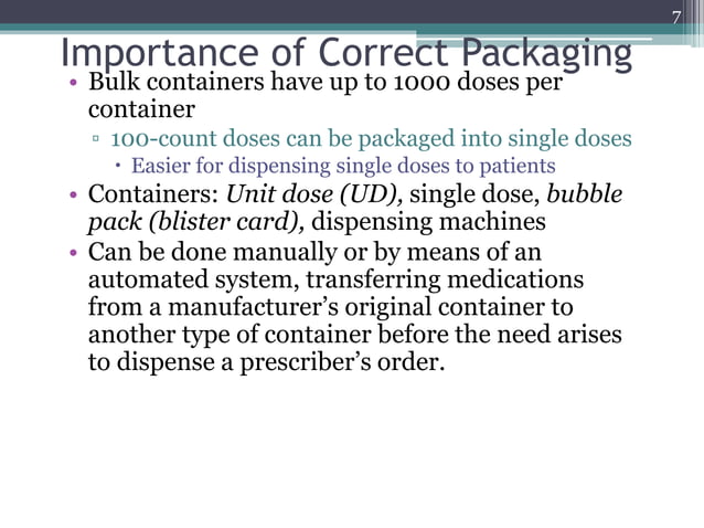 Chapter 11 Bulk repackaging and non-sterile compounding | PPTX ...