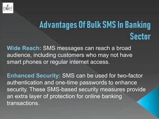 Bulk SMS For Banking Sector | PPTX