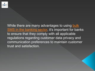 Bulk SMS For Banking Sector | PPT