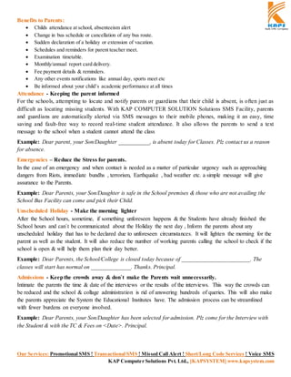 Bulk SMS for Educational Institutions | DOCX