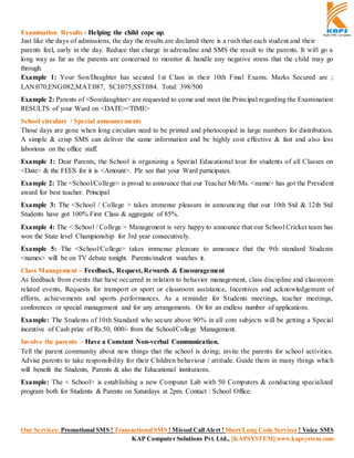 Bulk SMS for Educational Institutions | DOCX