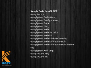 Bulk SMS gateway integration in asp.net